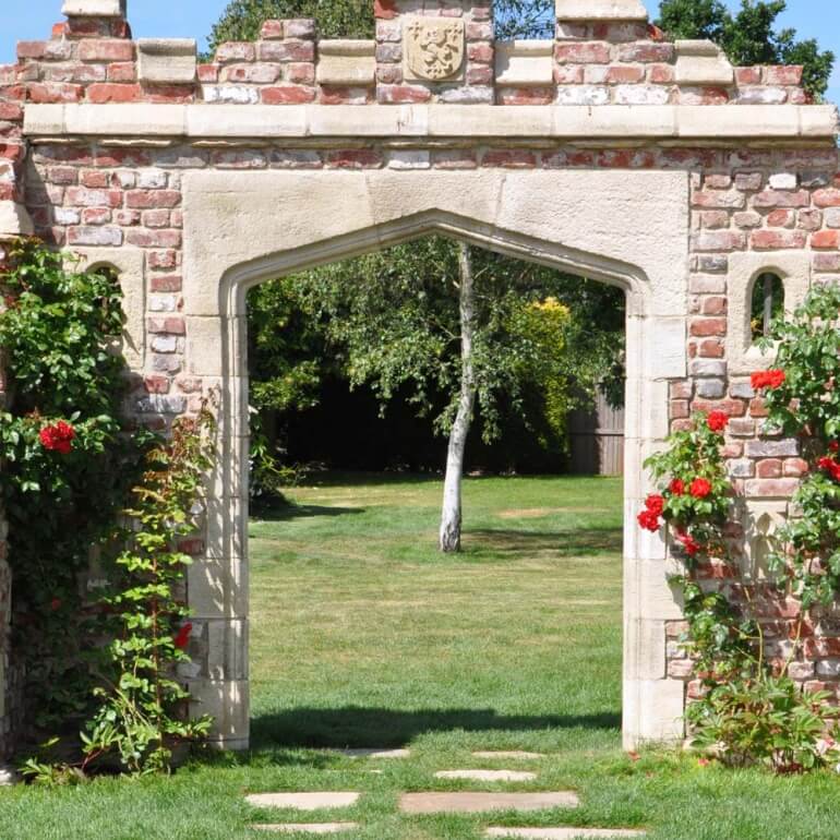 Manor House Door - Old Stone Door Surround - Redwood Stone