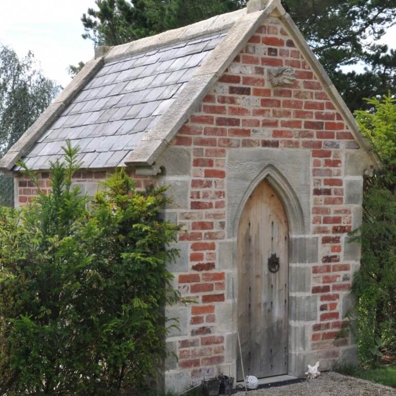 Secret Door - Secret Garden Design - Romantic Garden - Redwood Stone