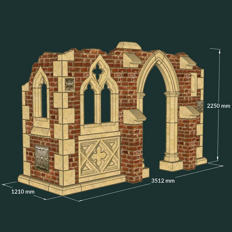 Quatrefoil Ruins - Characterful Garden Structure - Redwood Stone