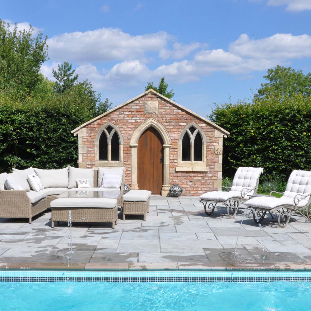 Pool House - Summer House - Garden Retreat - Redwood Stone