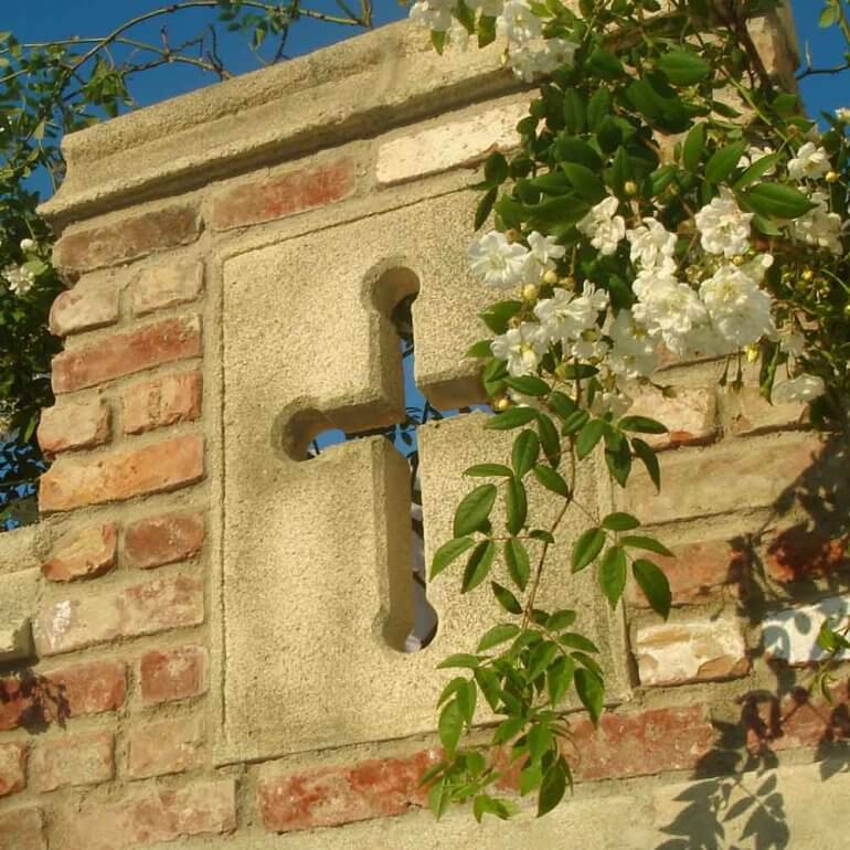 Arrow Cross Window - Castle Windows - Redwood Stone
