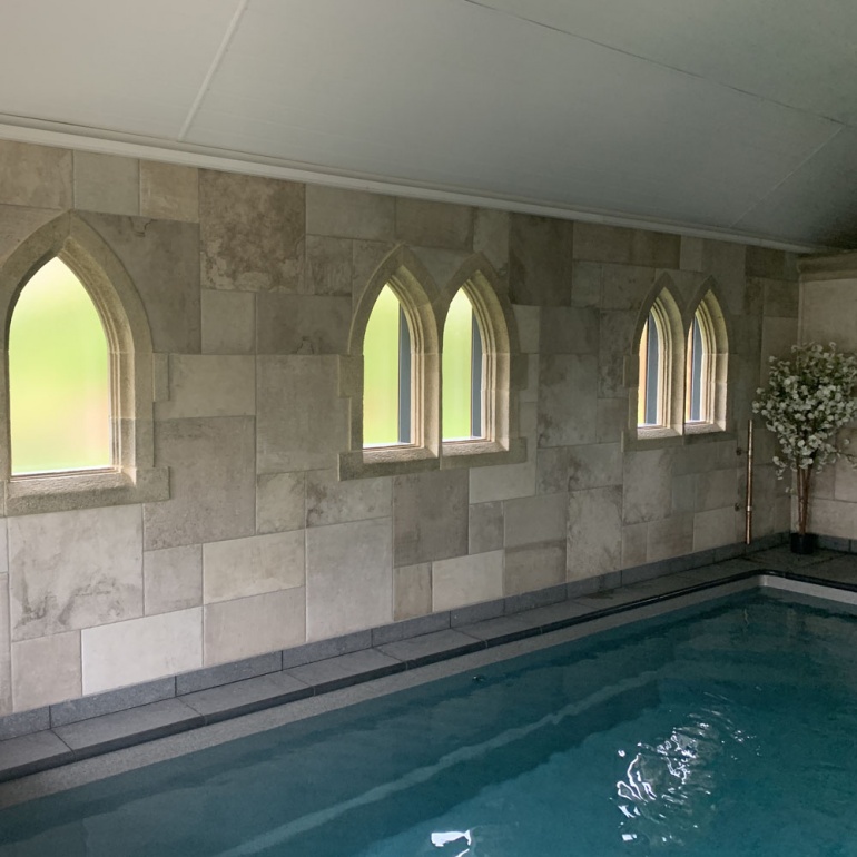 Gothic Arch Windows - Gothic Folly Parts - Redwood Stone