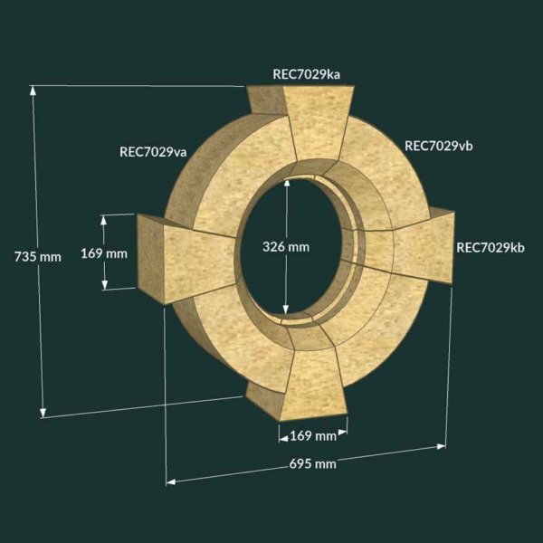 Oval Gothic Window - Round Stone Gothic Windows - Redwood Stone