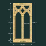 Tracery Window - Gothic Tracery Window - Redwood Stone
