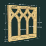 Tracery Window - Gothic Tracery Window - Redwood Stone