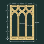 Tracery Window - Gothic Tracery Window - Redwood Stone