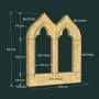 Trefoil & Quatrefoil Windows - Gothic Folly Windows - Redwood Stone