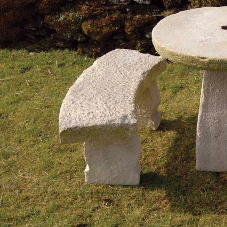 Stoneage Seat, straight - Redwood Stone