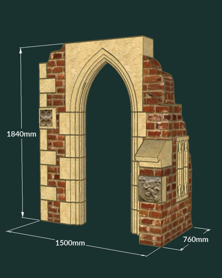 Secret Corner - Gothic Corner Ruin - Redwood Stone