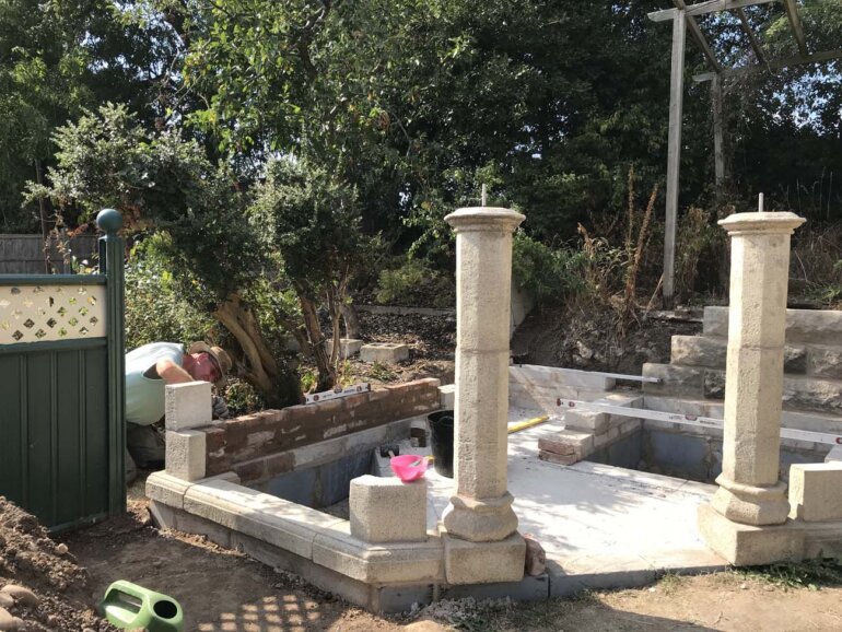 Redwood Stone - Projects - Stone Folly & Italianate Garden Projects